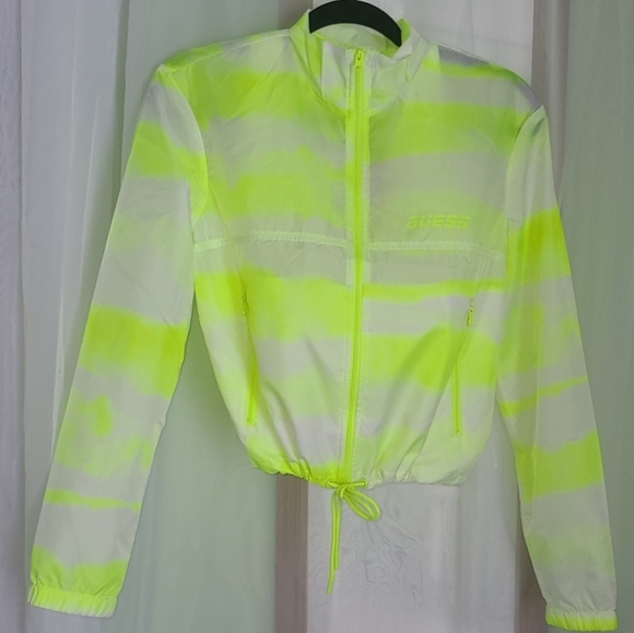 Guess | Jackets & Coats | Guess Neon Jacket Green | Poshmark